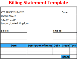 Billing Statement Template - Purpose, Free Downloadable Template