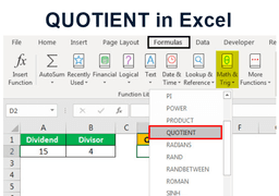 Quotient in Excel (Examples) | How to Calculate Quotient in MS Excel?