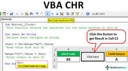 VBA CHR | Get Character of ASCII Code using CHR Function