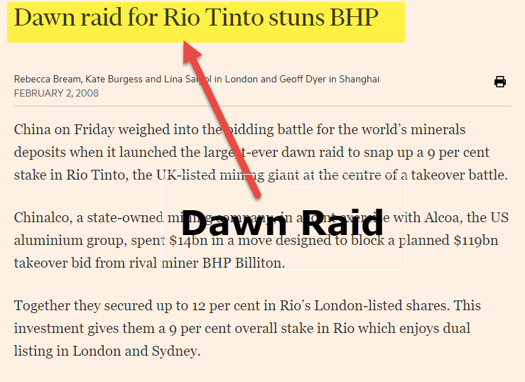 Dawn Raid Meaning Examples How Such Takeovers Work Dawn Raid Meaning Examples How Such Takeovers Work