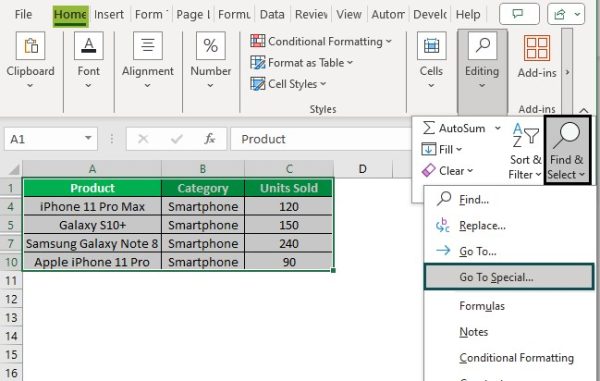 Go To Special Excel - What Is It, Shortcut, Examples, How To Use?